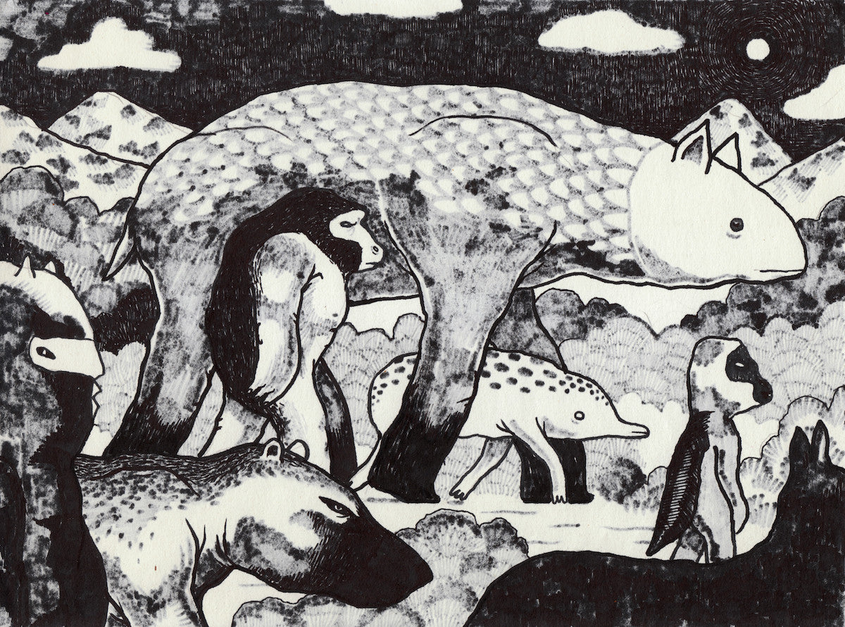 LIMOW drawing "A Forest (I)", signed, original art – Pretty Portal Artshop